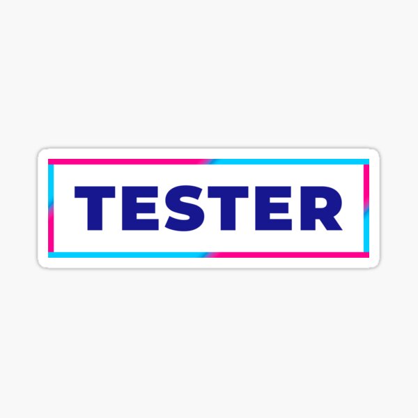 "Tester retro colorful frame" Sticker for Sale by SVPOD | Redbubble