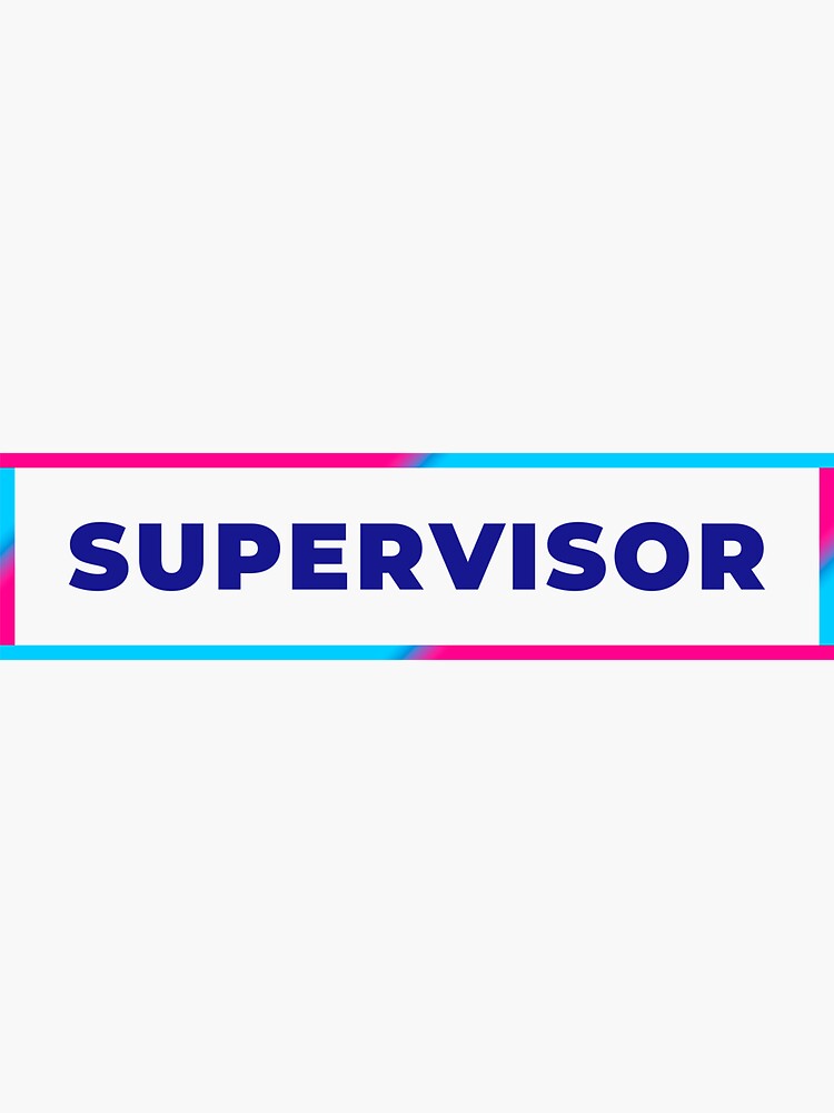 "Supervisor retro colorful frame" Sticker for Sale by SVPOD | Redbubble