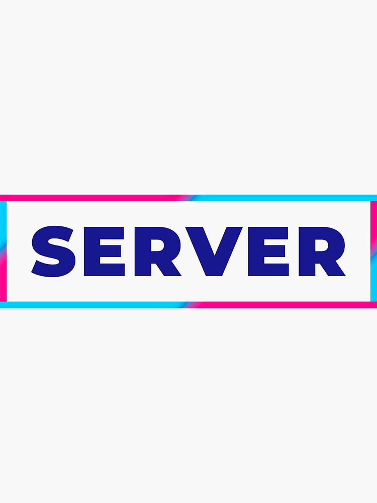 "Server retro colorful frame" Sticker for Sale by SVPOD | Redbubble