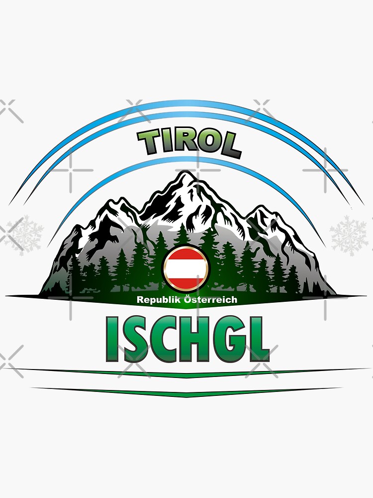 "Ischgl Mountains Tirol Österreich " Sticker for Sale by SoulSafe ...