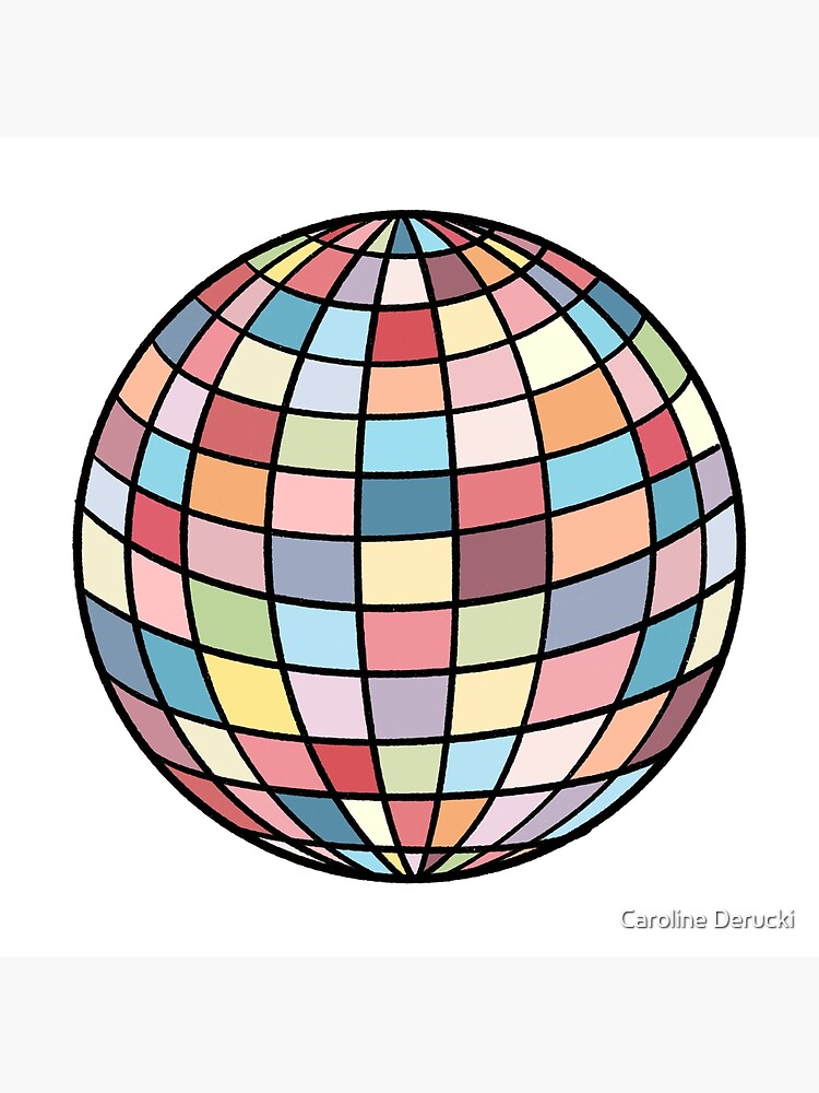 "pastel rainbow disco ball" Poster for Sale by cederucki | Redbubble