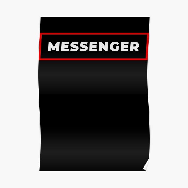 "Messenger red frame" Poster for Sale by SVPOD | Redbubble
