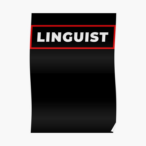 "Linguist red frame" Poster for Sale by SVPOD | Redbubble