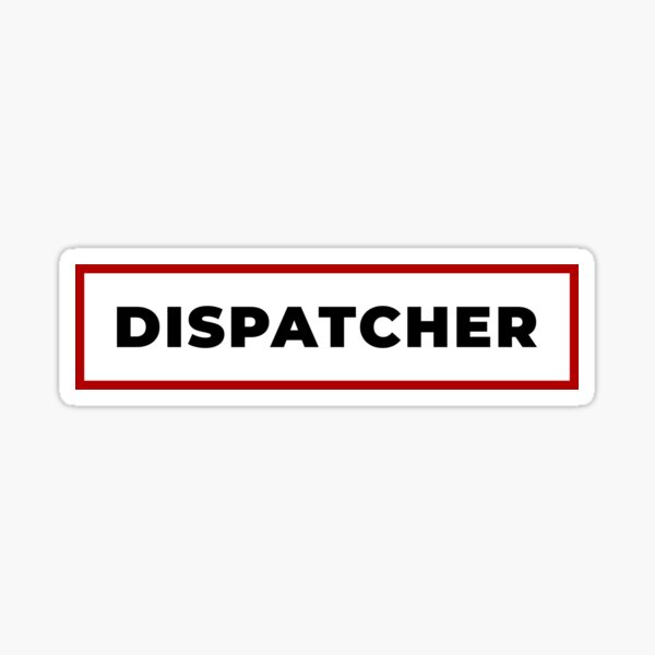 "Dispatcher with red frame" Sticker for Sale by SVPOD | Redbubble