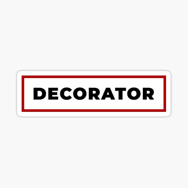 "Decorator with red frame" Sticker for Sale by SVPOD | Redbubble