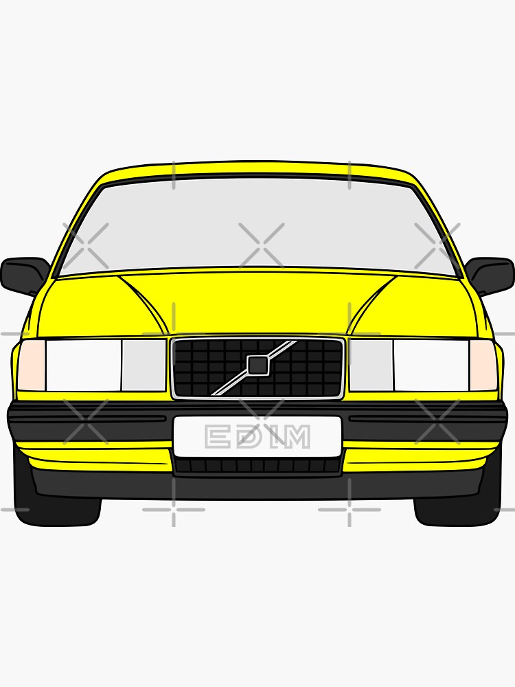 "Volvo 940 Turbo USA eggcrate yellow color best t-shirt design ...