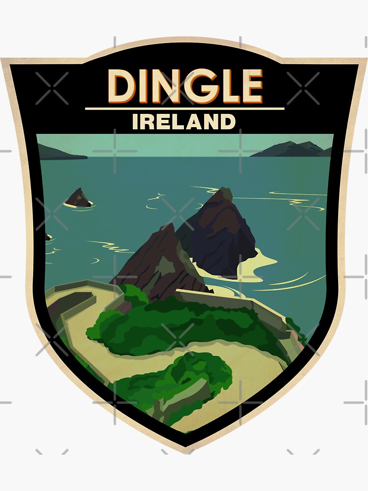 "Dingle Peninsula Ireland Travel Badge" Sticker for Sale by ...