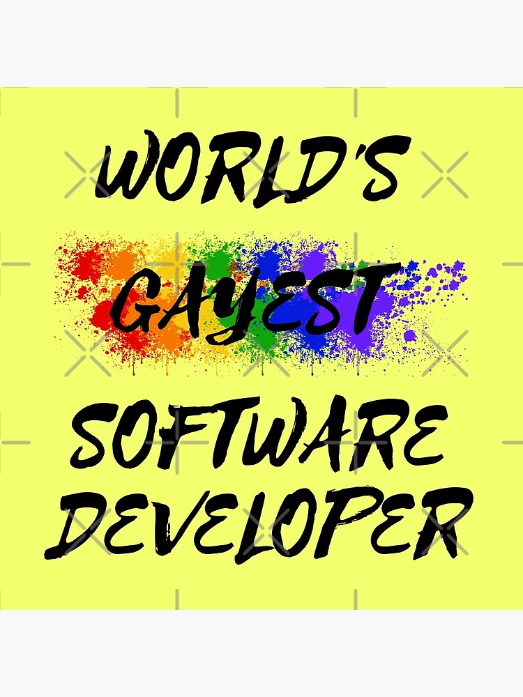 "World's Gayest Software Developer LGBT Joke With Rainbow Colors In ...