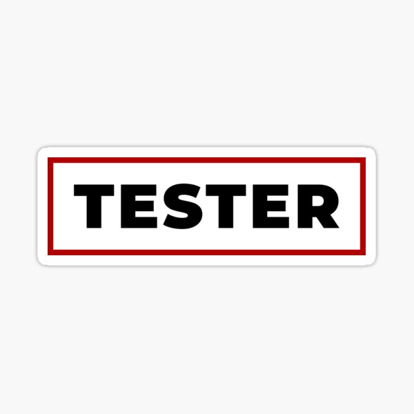 "Tester with red frame" Sticker for Sale by SVPOD | Redbubble