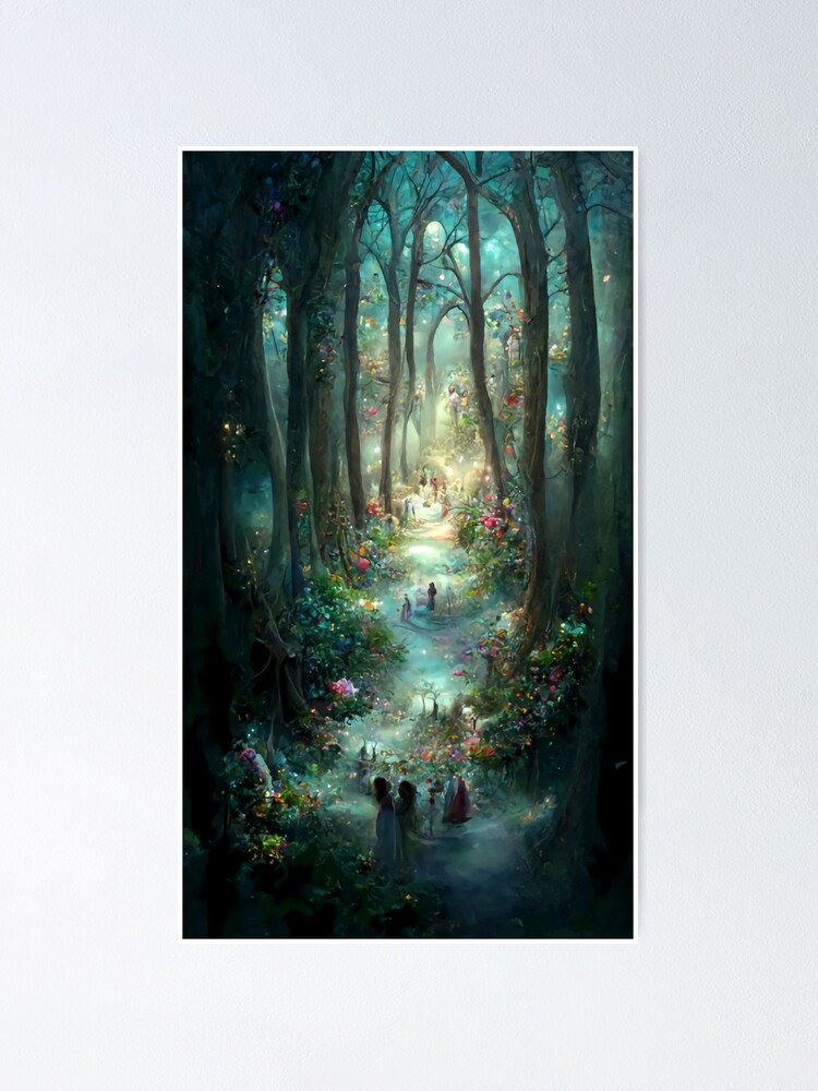 "Welcome to the Enchanted Forest" Poster for Sale by TheDreamEffect ...