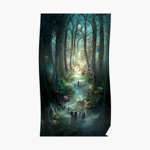 "Welcome to the Enchanted Forest" Poster for Sale by TheDreamEffect ...
