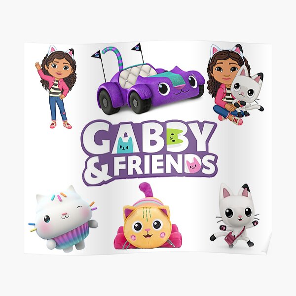 "Gabby's Dollhouse - Gabby's Dollhouse Friends" Poster for Sale by ...