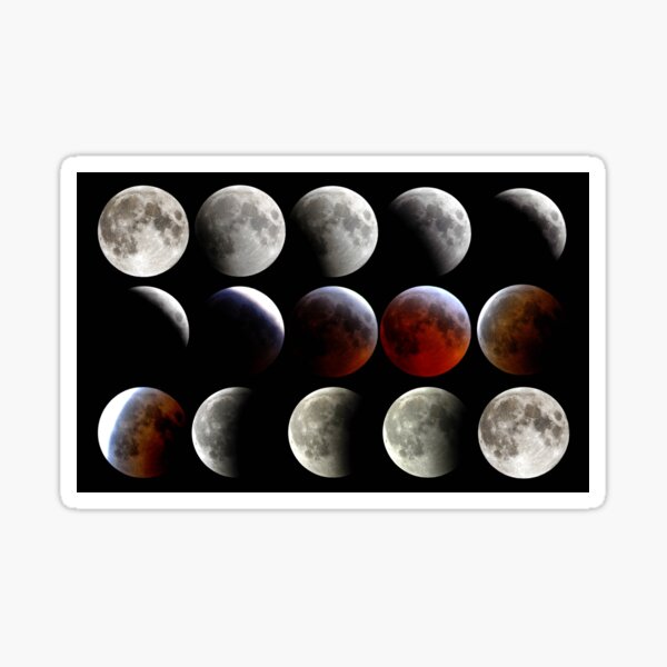 "moon phases" Sticker for Sale by artbleed | Redbubble