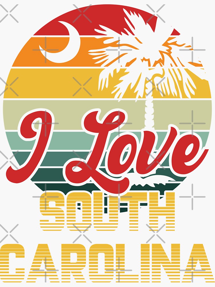 "I Love South Carolina" Sticker for Sale by Masanori4you | Redbubble