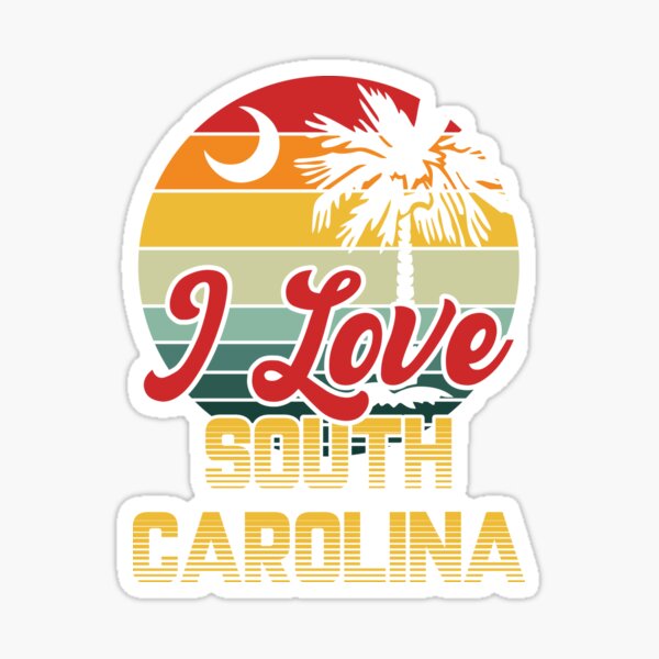 "I Love South Carolina" Sticker for Sale by Masanori4you | Redbubble
