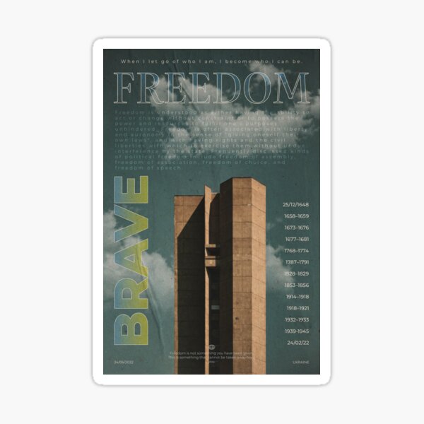 "Poster Freedom" Sticker for Sale by vchrisk | Redbubble