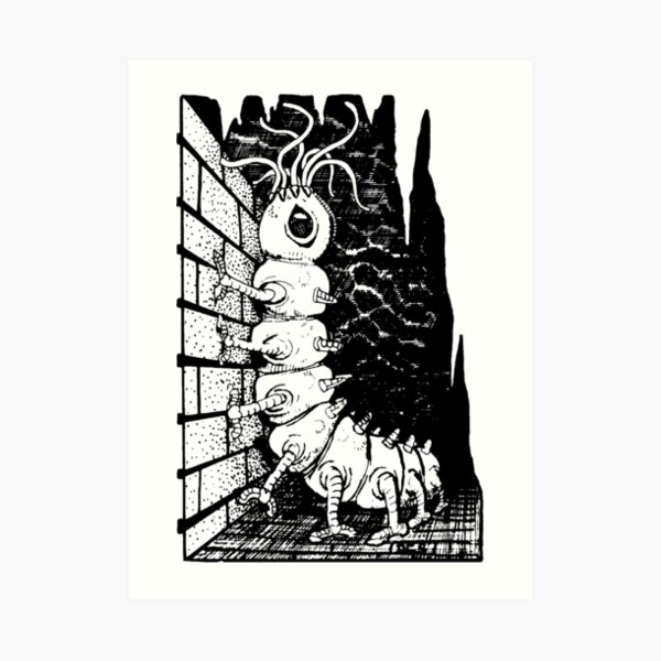 "Old School DND Carrion Crawler" Art Print for Sale by Grunglestore ...