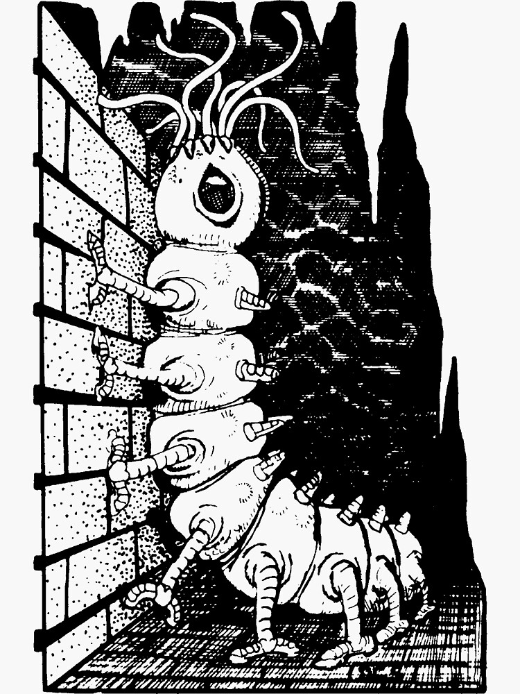 "Old School DND Carrion Crawler" Sticker for Sale by Grunglestore ...