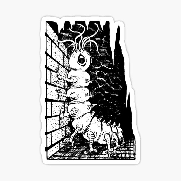 "Old School DND Carrion Crawler" Sticker for Sale by Grunglestore ...