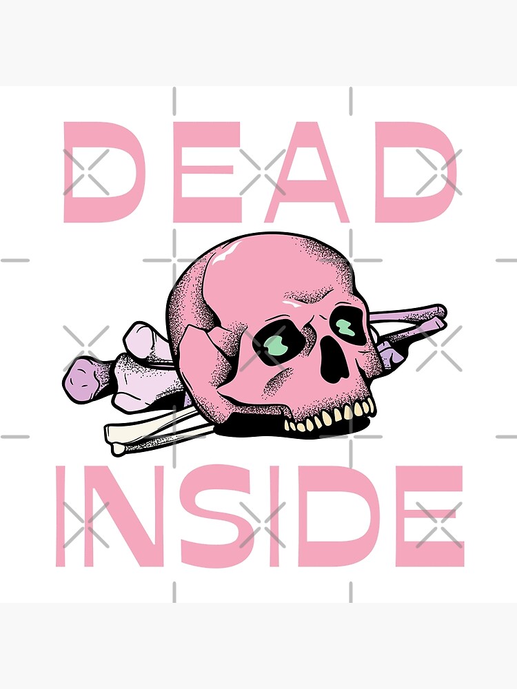 "Dead Inside pastel goth skull and bones" Poster for Sale by ...