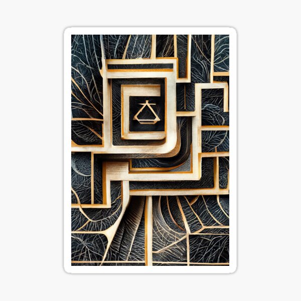 "Gold feathery complex" Sticker for Sale by ltviuo | Redbubble
