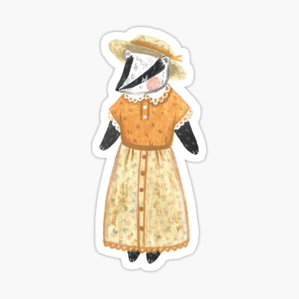 "Lovely Badger Lady" Sticker for Sale by Ash-Elizabeth | Redbubble