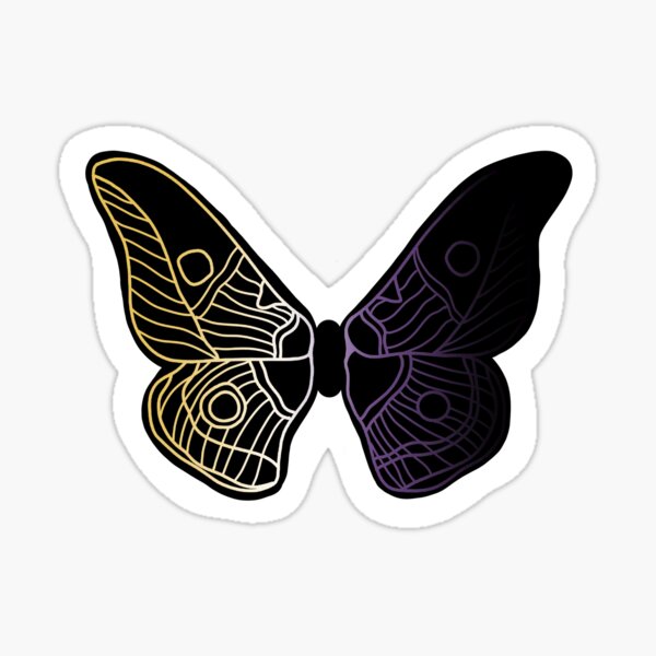 "Non Binary Pride Butterfly" Sticker for Sale by Toriipagee | Redbubble
