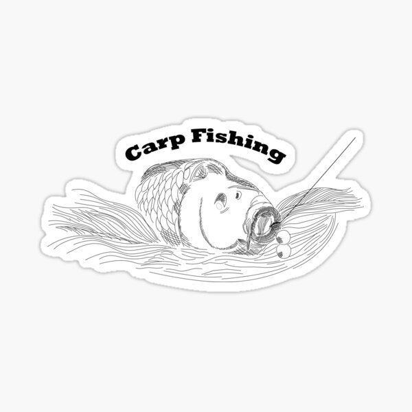 "Carp Fishing " Sticker for Sale by lawside | Redbubble
