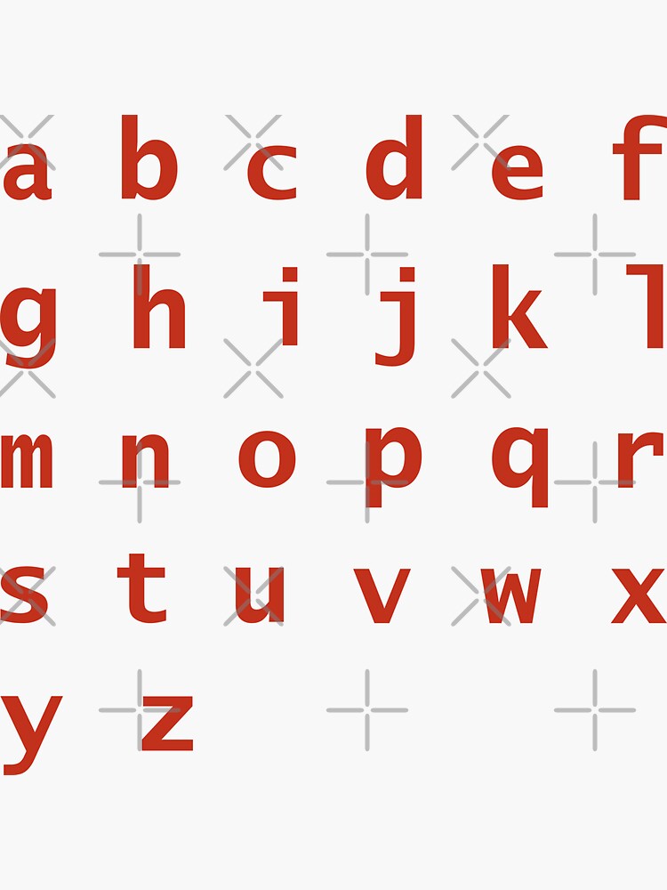 "Red Letters Alphabet Sticker Pack" Sticker for Sale by ellenhenry ...