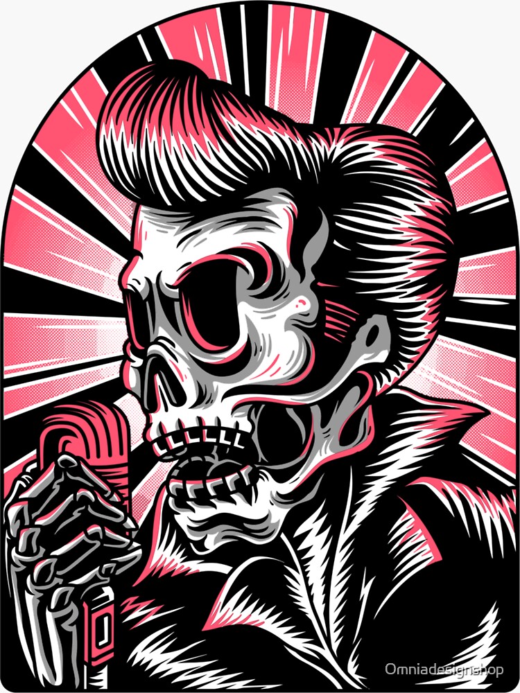 "Classy Skeleton Singer - Skeleton/Singer" Sticker for Sale by ...