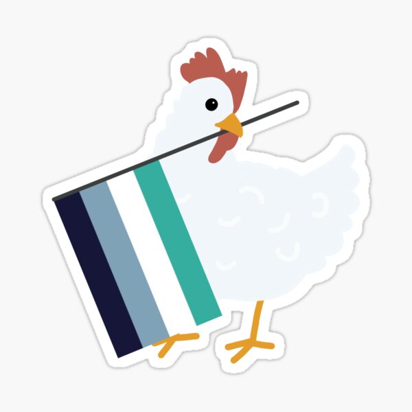 "Oriented Aroace Chicken" Sticker for Sale by HelloThereNerds | Redbubble
