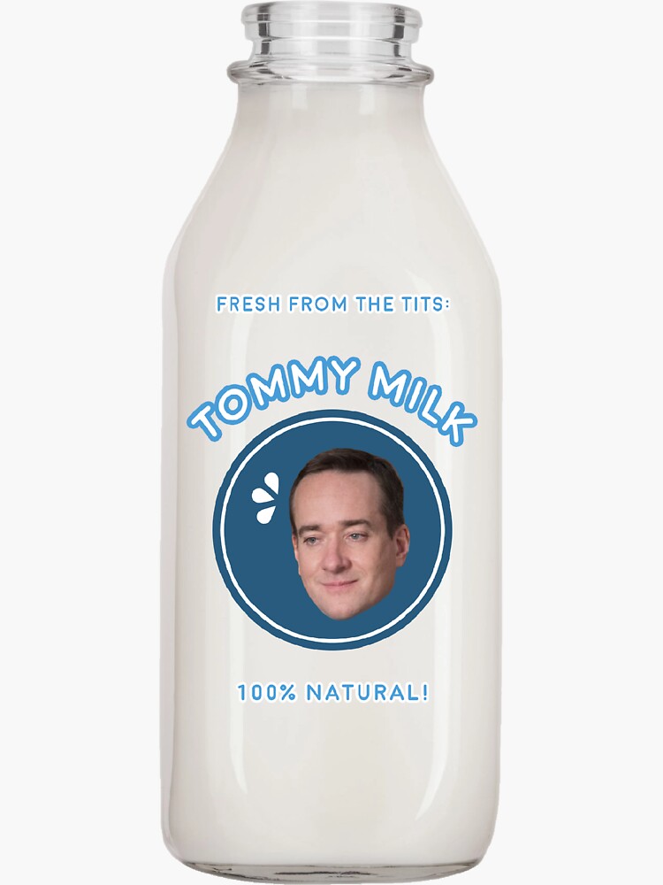 "A delicious bottle of creamy Tommy Milk" Sticker for Sale by tommymilk ...