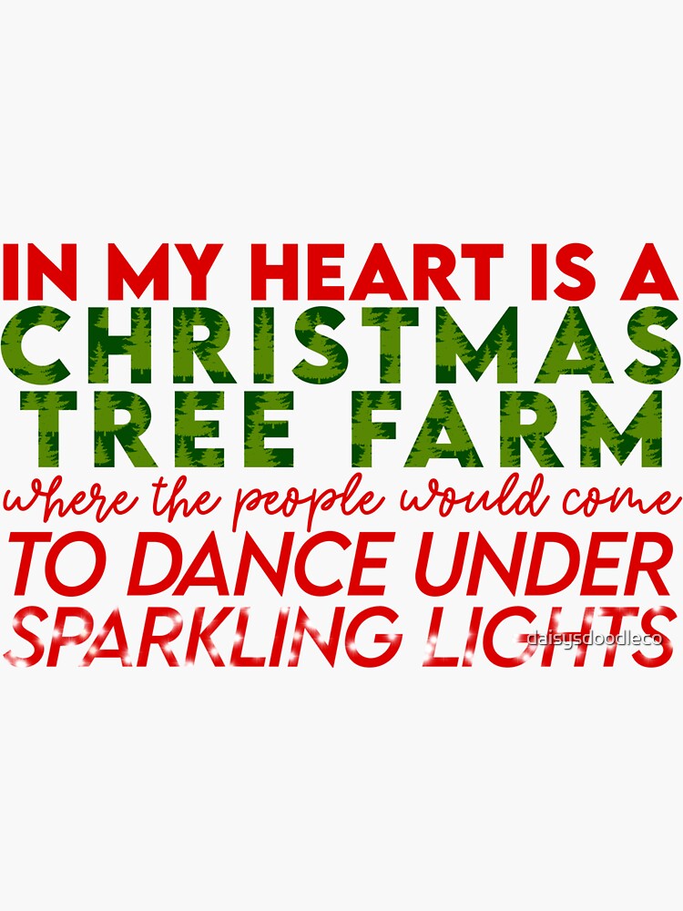 "Christmas Tree Farm Taylor Swift" Sticker for Sale by daisysdoodleco ...