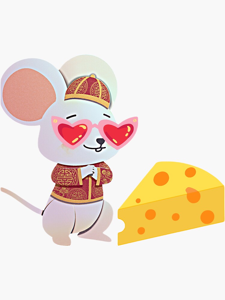 "mouse and cheese love / mouse" Sticker for Sale by Constructive27 ...