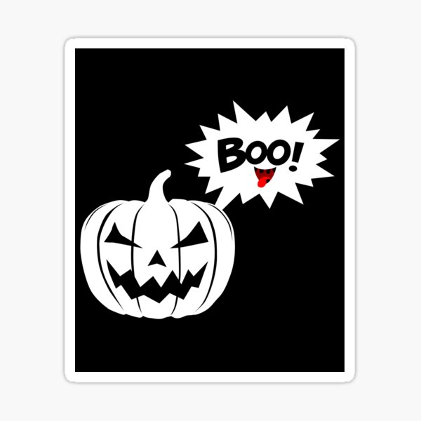 "Boooo, Shirt and Sticker, Creepy And Spooky Shirt" Sticker for Sale by ...