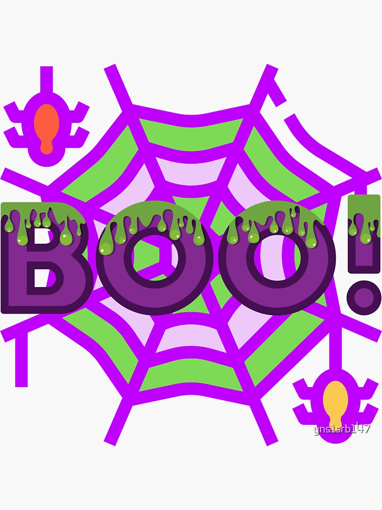 "Boooo, Shirt and Sticker, Creepy And Spooky Shirt" Sticker for Sale by ...