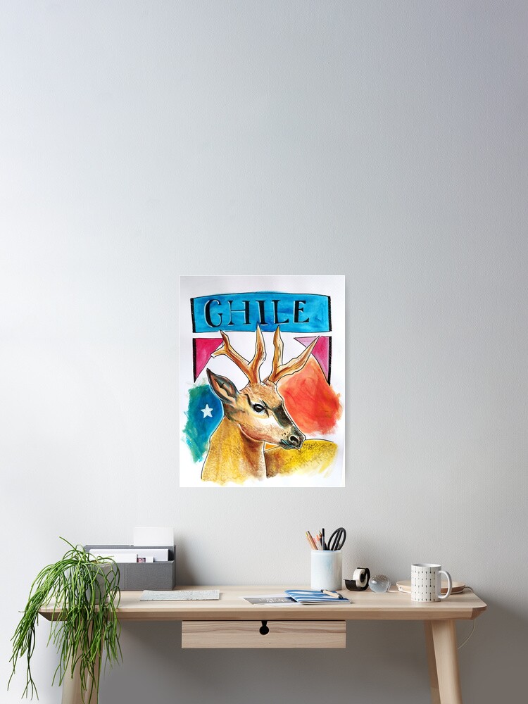 "National animal of Chile huemul" Poster by TE-DIBUJO | Redbubble