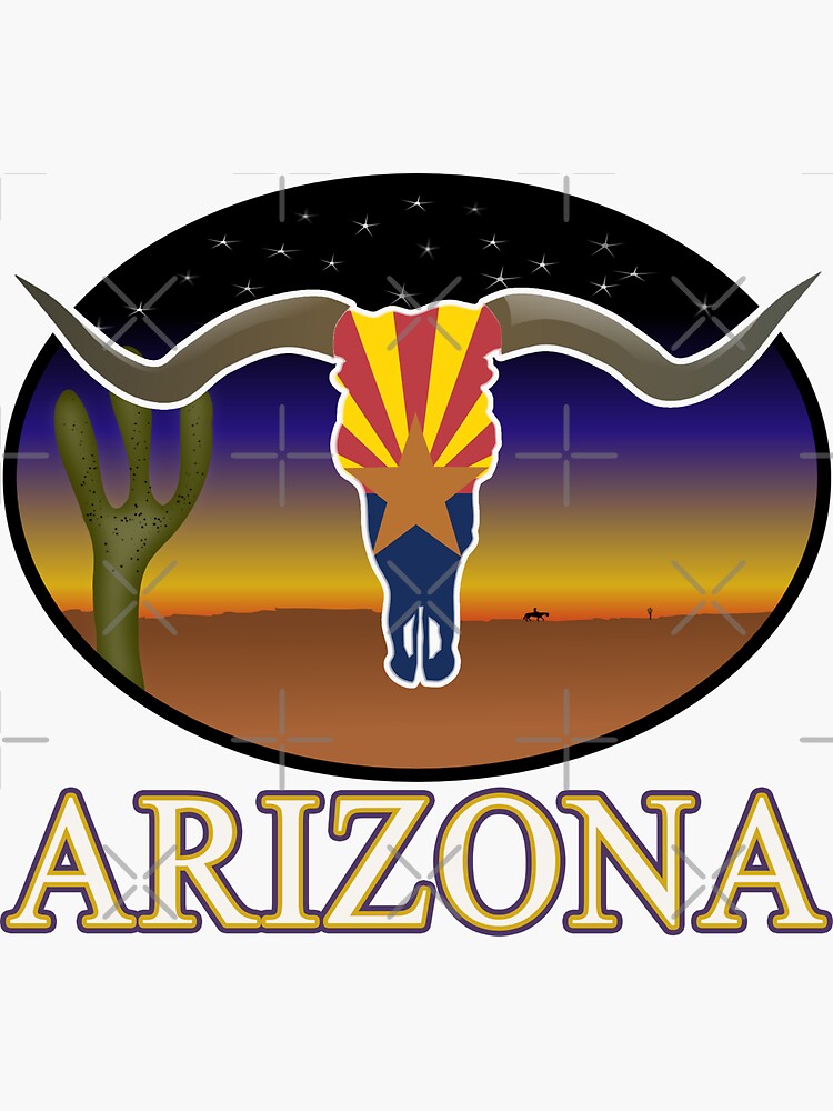 "AZ Arizona State Flag Logo" Sticker by ThreadsNouveau | Redbubble
