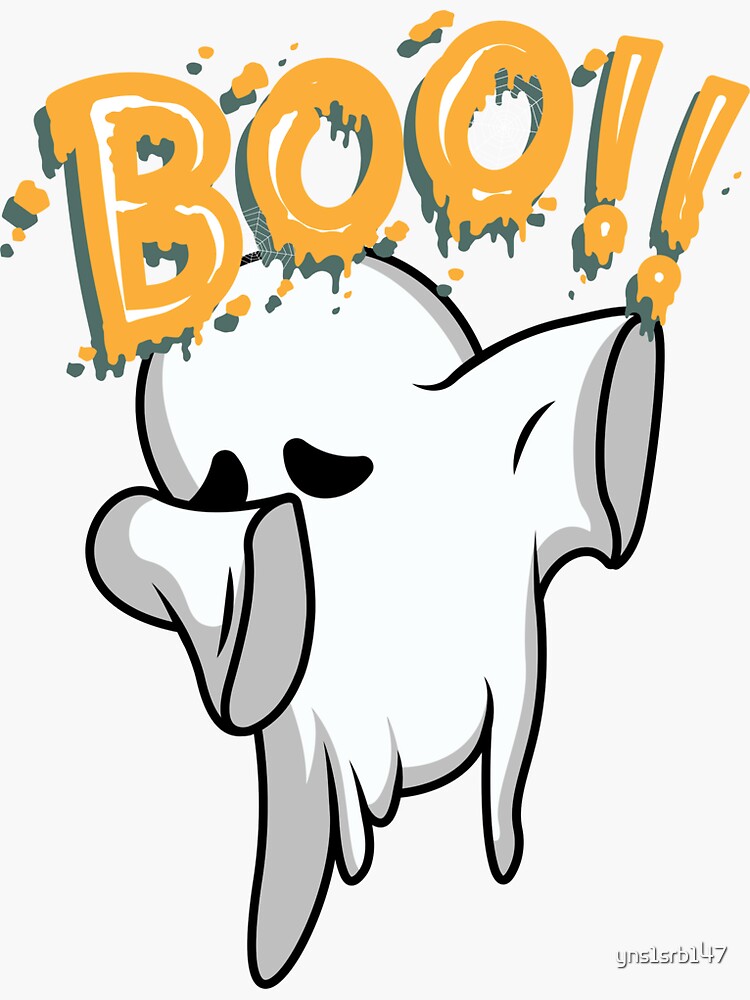 "Boooo, Shirt and Sticker, Creepy And Spooky Shirt" Sticker for Sale by ...