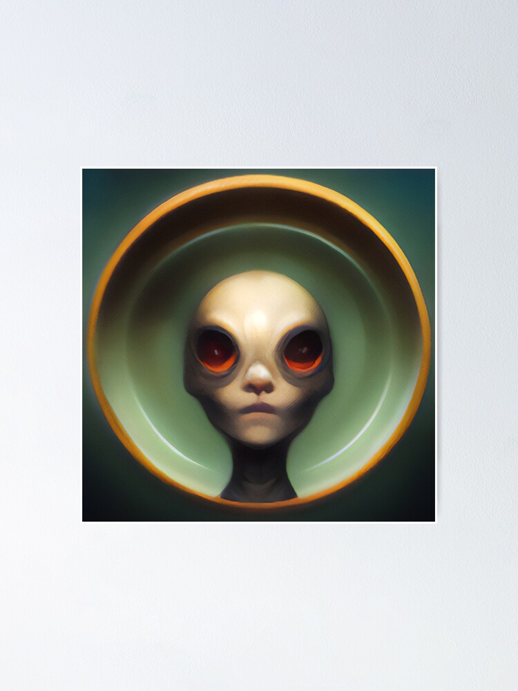 "Alien Head Painting" Poster for Sale by fuseleven | Redbubble