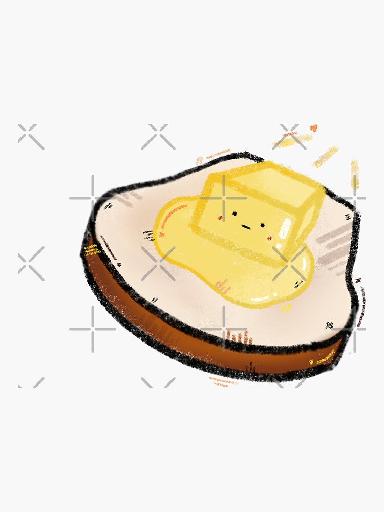 "Flying Butter. Butter Fly. " Sticker for Sale by joeysdrawing | Redbubble