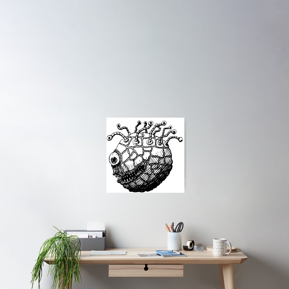"Old School DND Beholder" Poster for Sale by Grunglestore | Redbubble