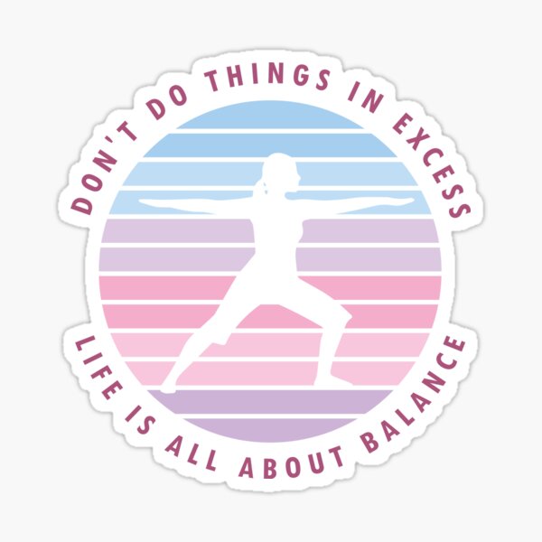 "Life Is All About Balance. Girl doing Yoga" Sticker for Sale by ...