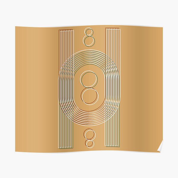 "Boho Inspired 3d Curvy Art With Solid Color" Poster for Sale by ...