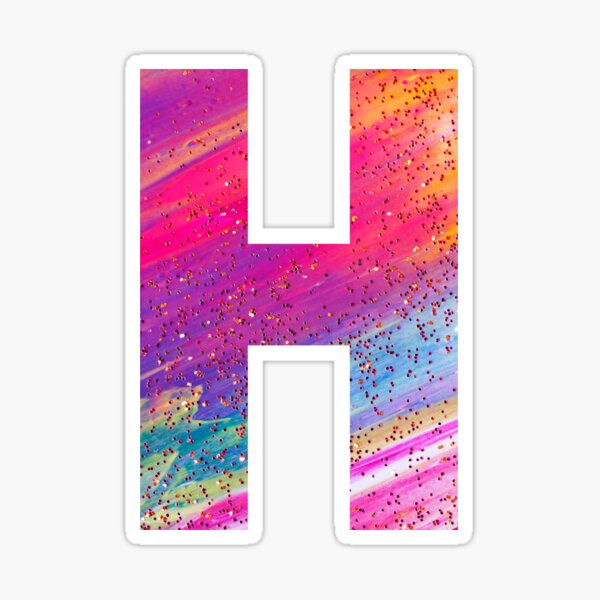 "Letter - H Glitter" Sticker for Sale by Hayatartdesign | Redbubble