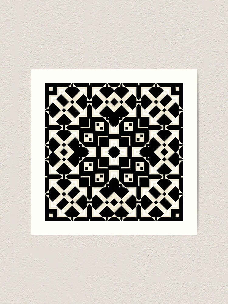 "Faux Retro Art Deco Stencil Print by Jenny Meehan 4" Art Print for ...