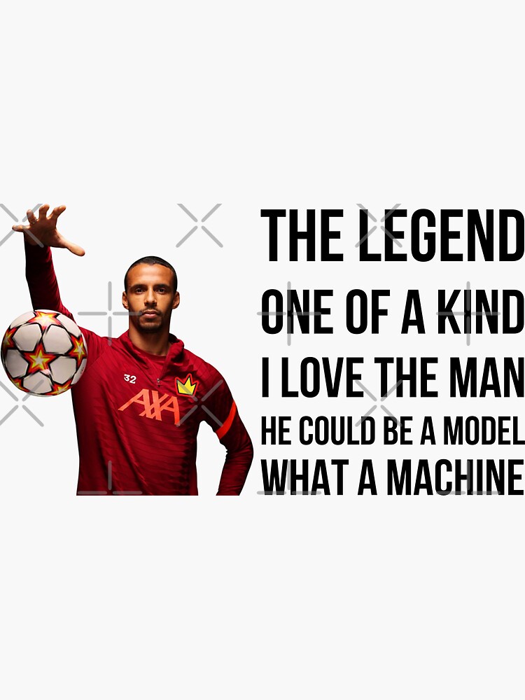 "Joel Matip Legend Machine " Sticker for Sale by QlickDesign | Redbubble