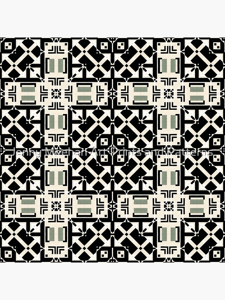 "Faux Retro Art Deco Stencil Print by Jenny Meehan 5" Sticker for Sale ...