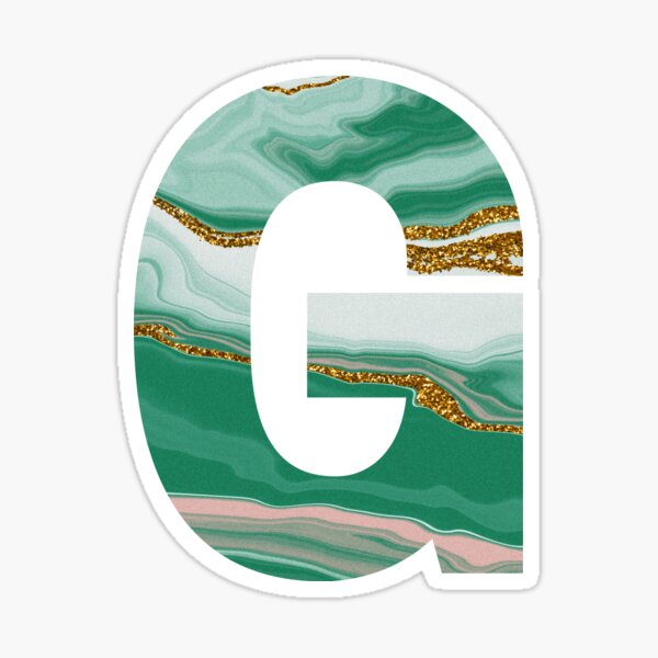 "Letter - G Glitter" Sticker for Sale by Hayatartdesign | Redbubble