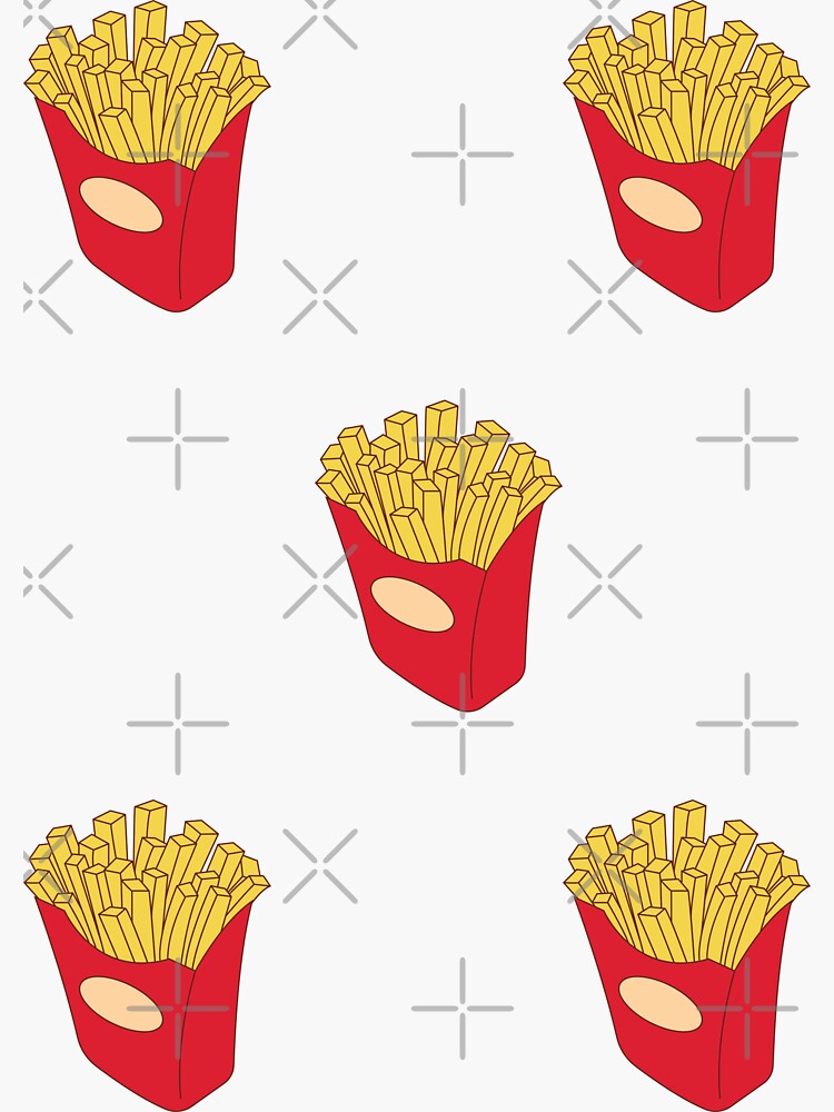 "French Fries" Sticker for Sale by KawaiiDreamland | Redbubble